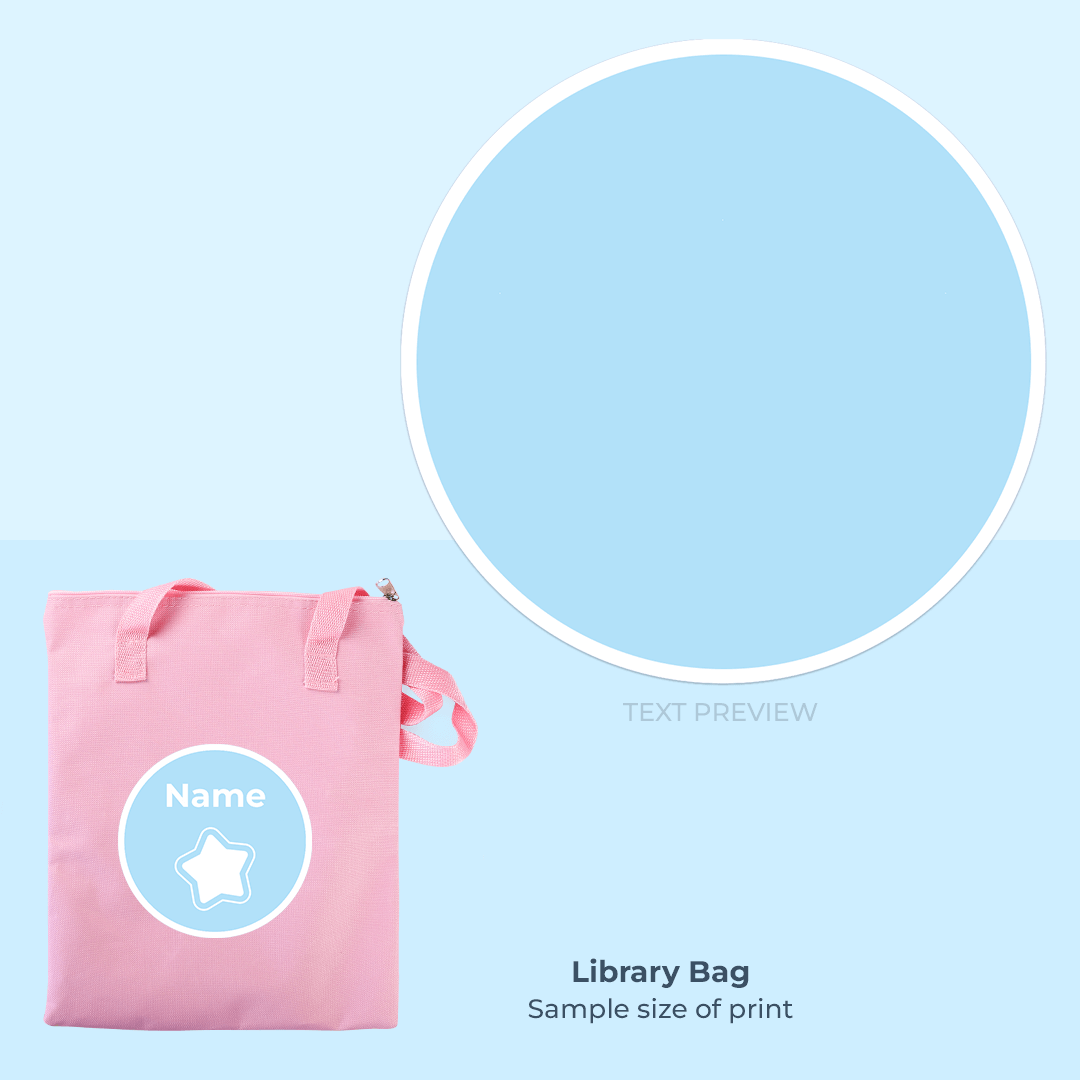Library Bag | Pink Customised Book Bag – Labels4School