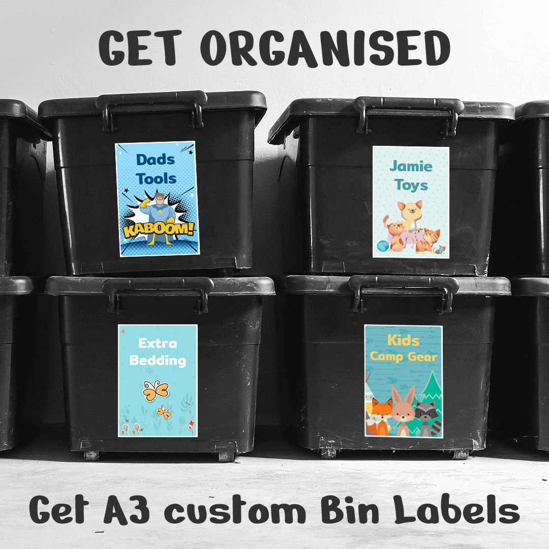 Bin Label - Personalised Rubbish Bin Label A3, A4, A5 | Labels4school ...