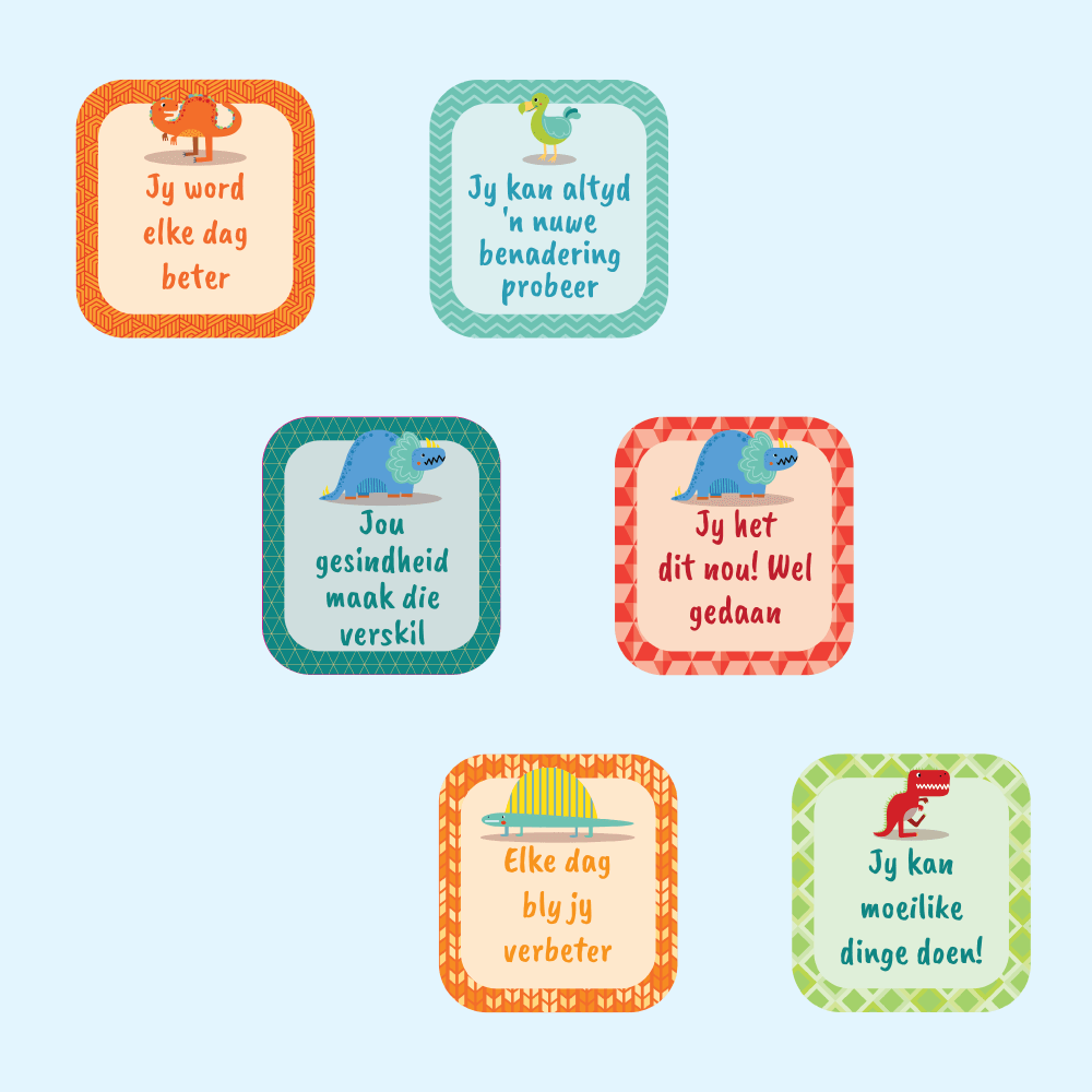 300 Growth Mindset Stickers - Dinosaurs | Labels4School