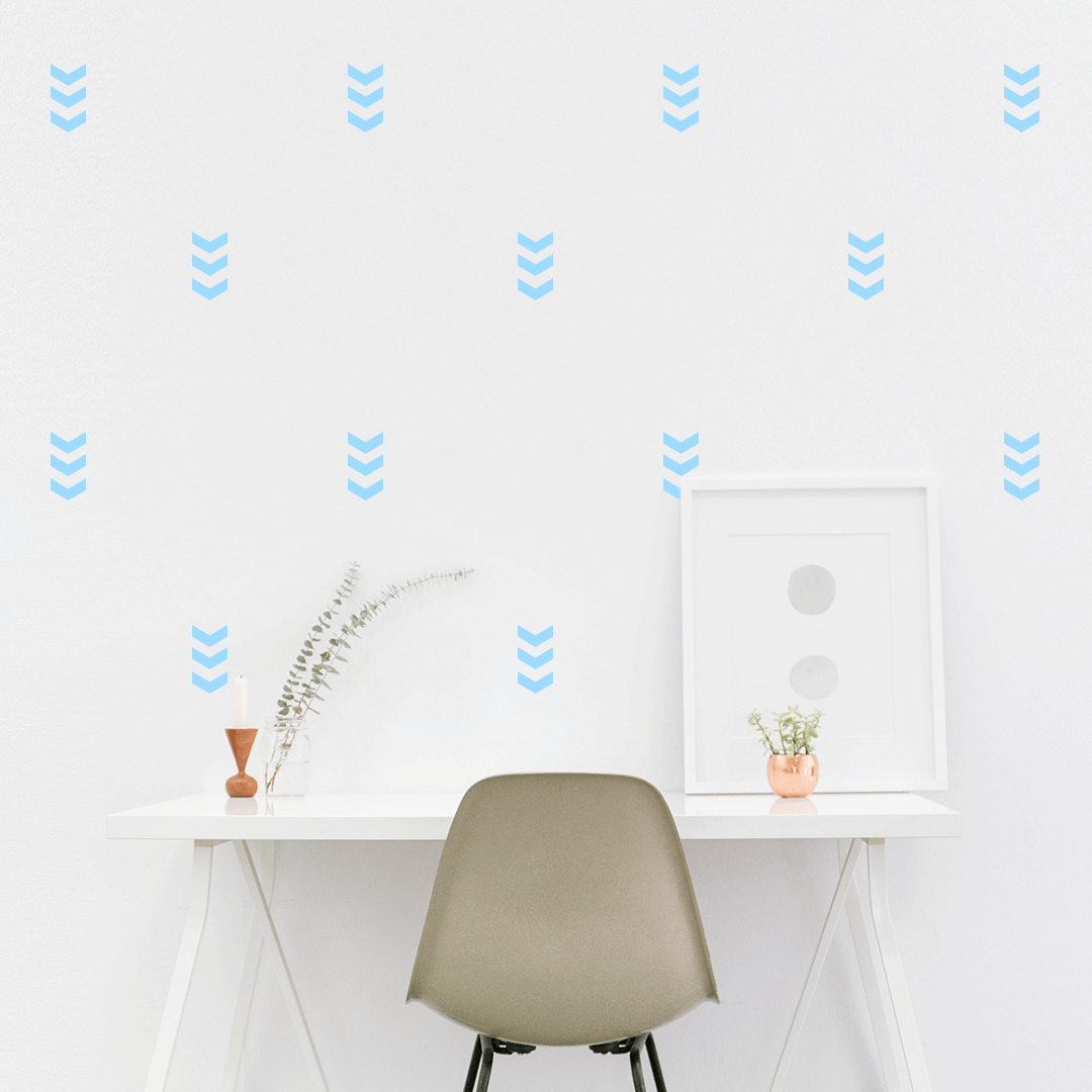 Chevron Pattern – Blue wall decal room stickers | Labels4school ...