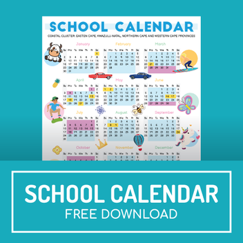 School Calendar Sout Africa – Private & Government | Labels4school ...