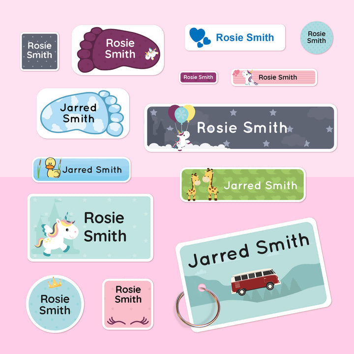 Value Packs of Labels for Kids - Colour & Classic Label Packs ...
