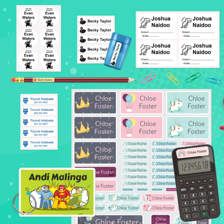 Classic or Colour Name Label Packs for Kids - School Labels – Labels4School