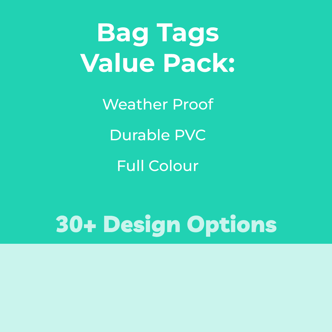 Colour Bag Tags - Personalised Designer Bag Tags – Labels4School