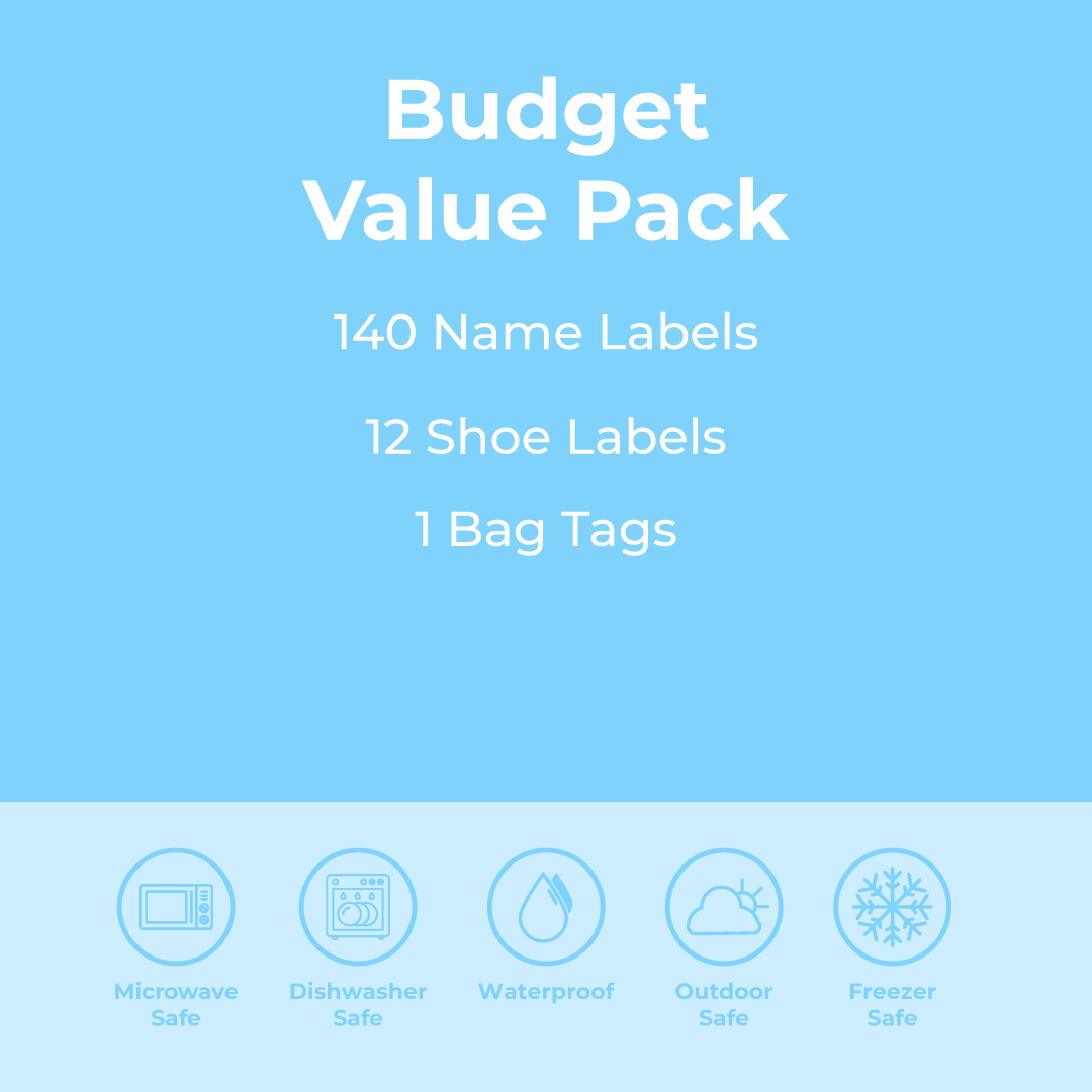 Budget Label Pack – 153 Personalised Labels | Labels4school – Labels4School