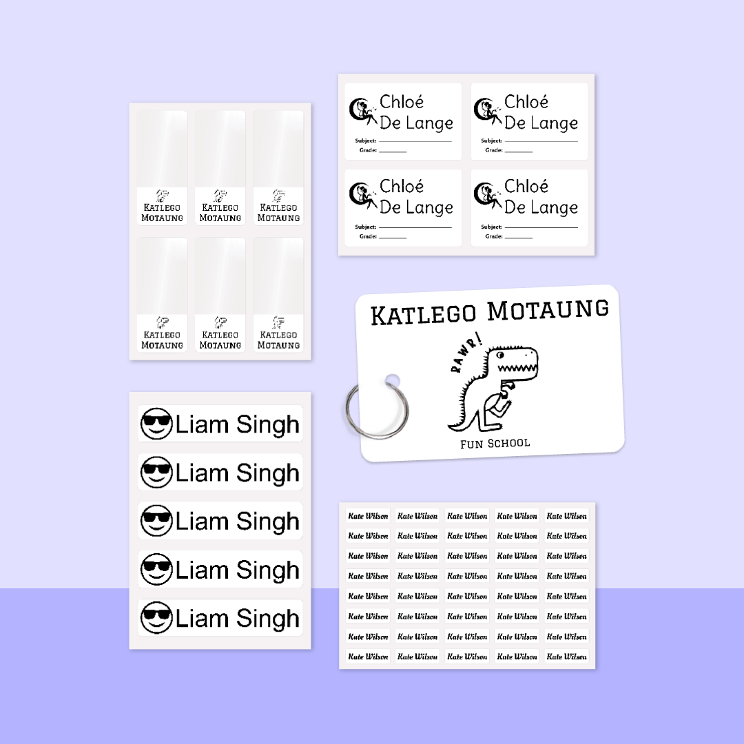Jumbo Stationery Pack - 296 Personalised Labels | Labels4school ...