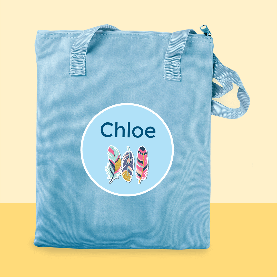 Library Bag | Light Blue Customised Book Bag – Labels4School