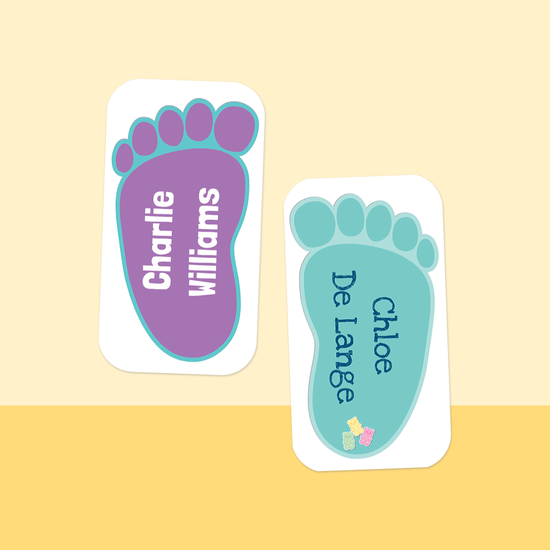 Colour Shoe Labels – Personalised Vinyl Labels – Labels4School
