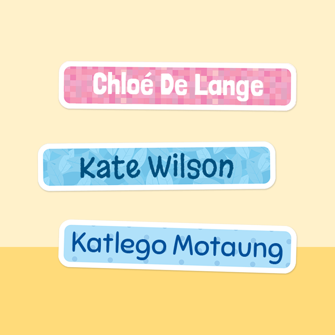 Colour Skinny Labels - 88 Personalised Labels | Labels4school ...