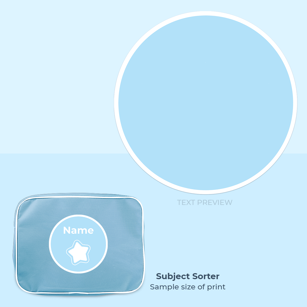 Folio Bag | Custom Light Blue Subject Sorter – Labels4School