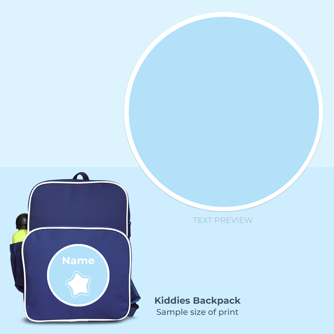 Kiddies Backpack | Blue Personalised School Bag – Labels4School