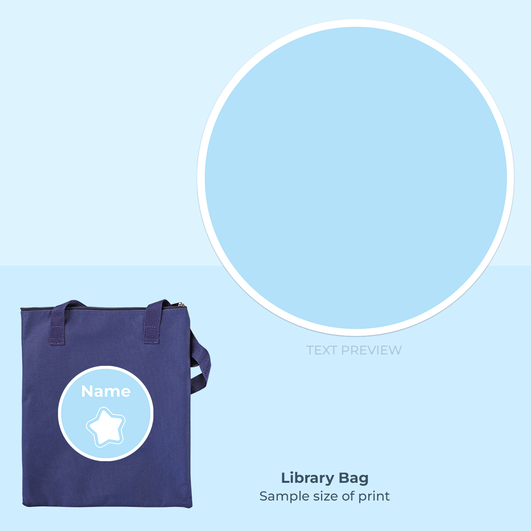 Library Bag | Blue Customised Book Bag – Labels4School