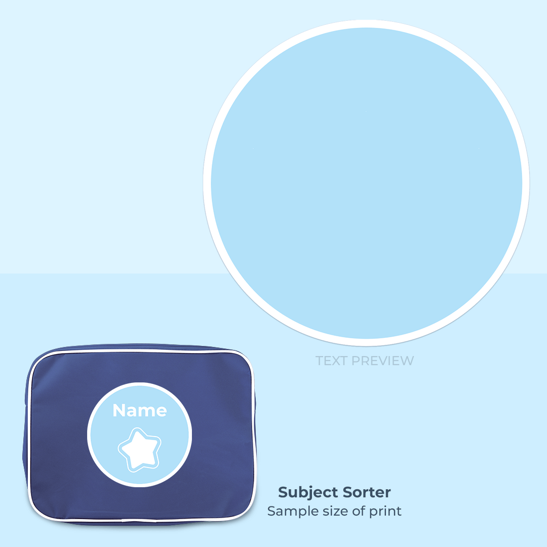 Folio Bag | Custom Blue Subject Sorter – Labels4School