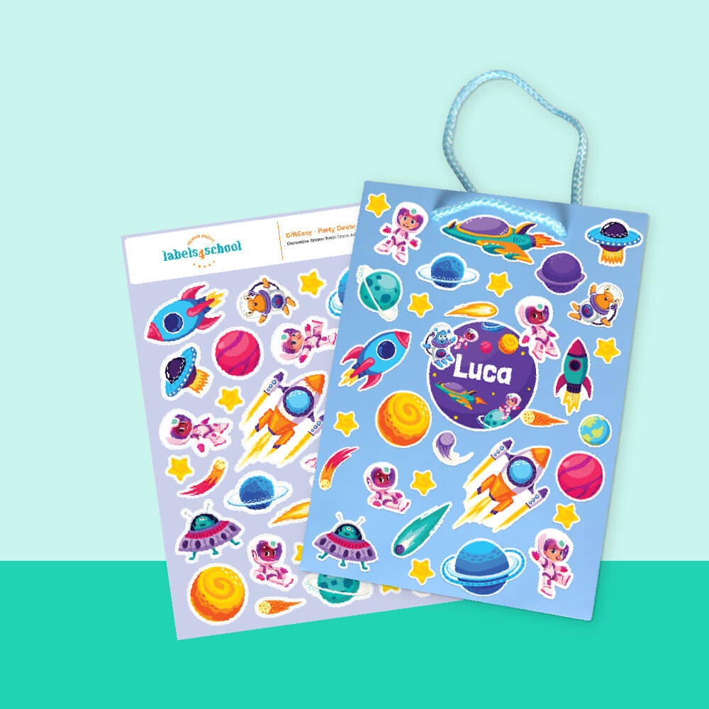 Kids Birthday Stickers for Gift Bags | Party Bag Decorating Stickers ...