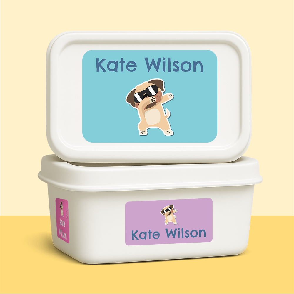 Personalised Ice Cream Tub Labels - Waterproof & School-Ready ...