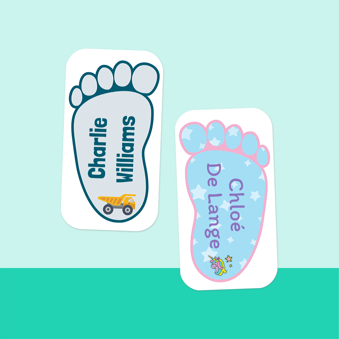 Colour Shoe Labels – Personalised Designer Labels – Labels4School