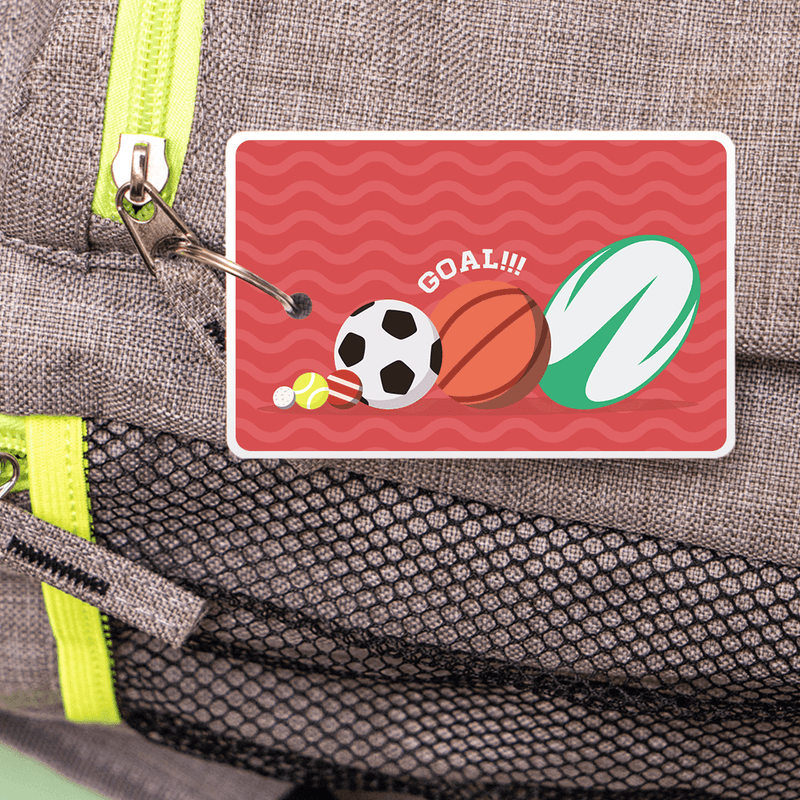 Colour Bag Tags - Personalised Themed Bag Tag | Labels4school ...