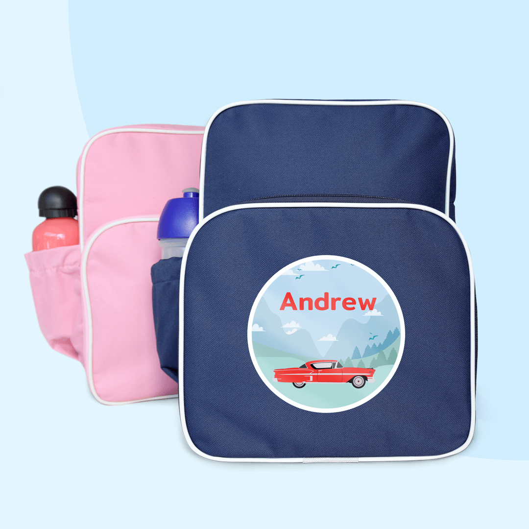 Kiddies Backpack – Blue Personalised School Bag | Labels4school ...