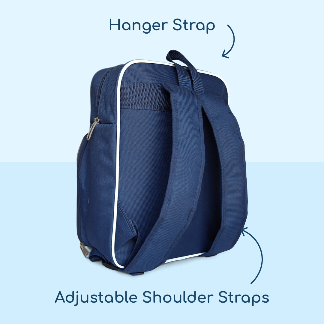 Kiddies Backpack – Blue Personalised School Bag | Labels4school ...