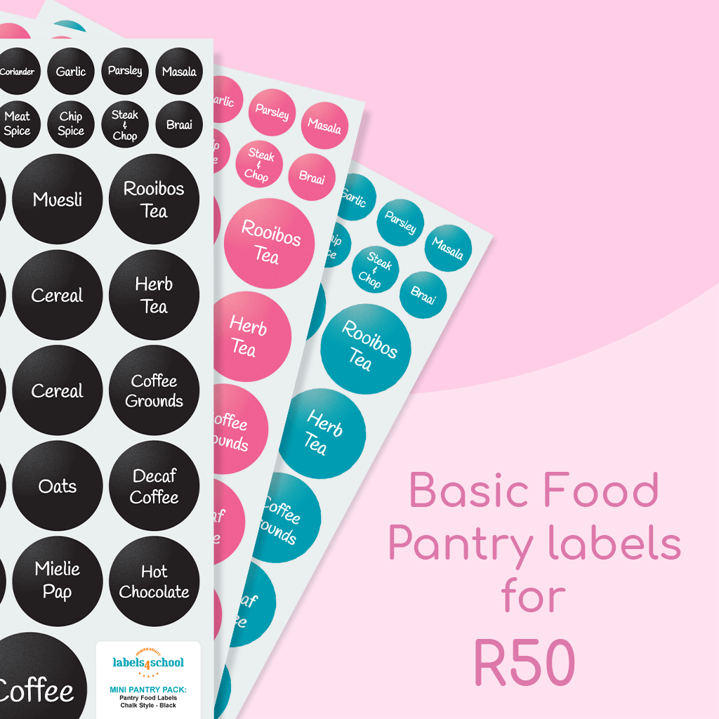 Mini Pantry Pack - Food Labels | Labels4school – Labels4School