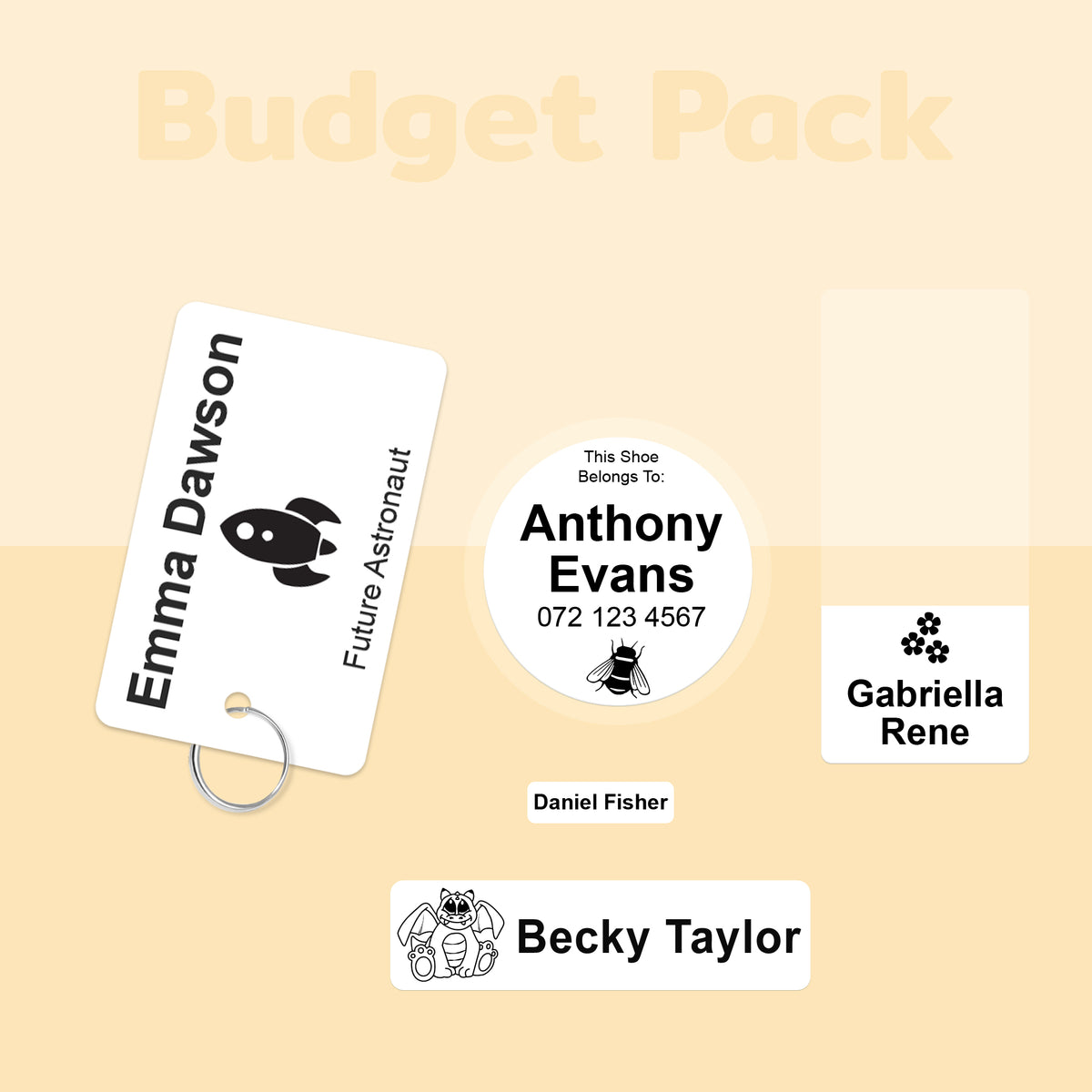 Budget Label Pack – 153 Personalised Labels | Labels4school – Labels4School