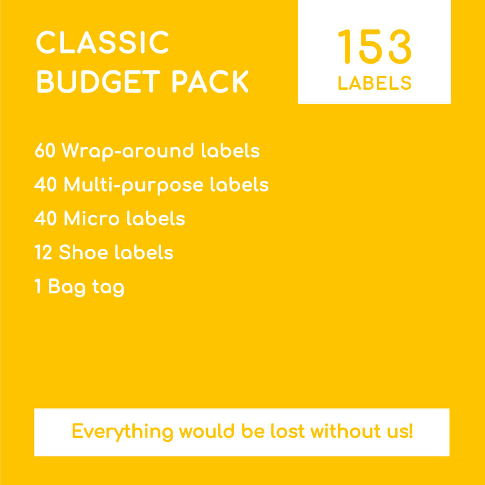 Budget Label Pack – 153 Personalised Labels | Labels4school – Labels4School