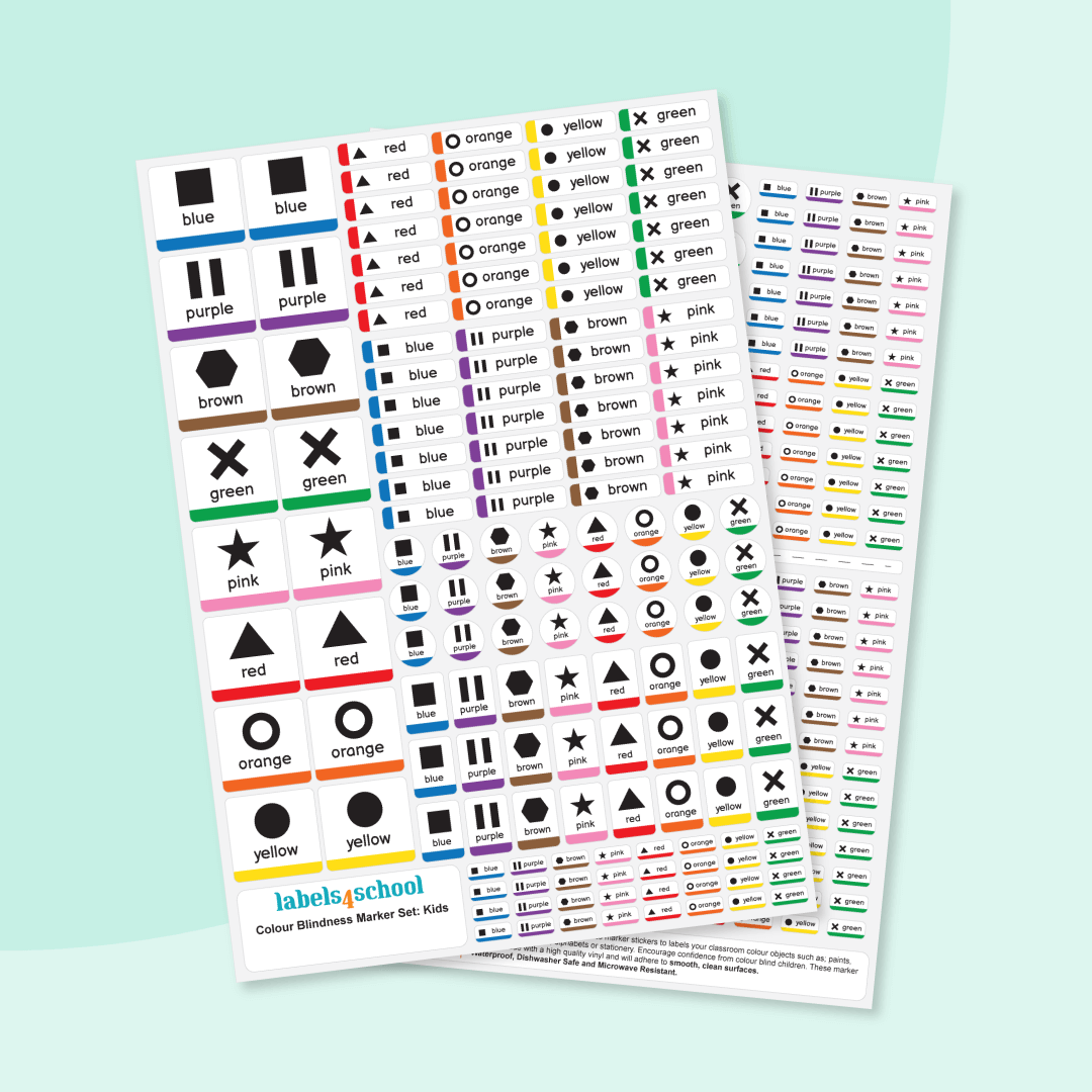 Colour Blind Labels - Safety Alert Labels | Labels4school – Labels4School
