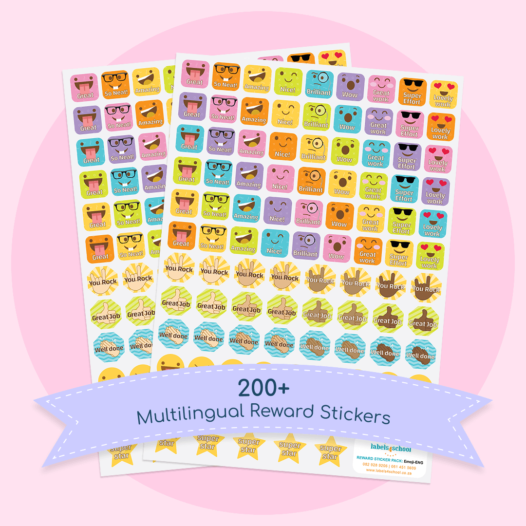 Emoji Merit Labels – Labels4School