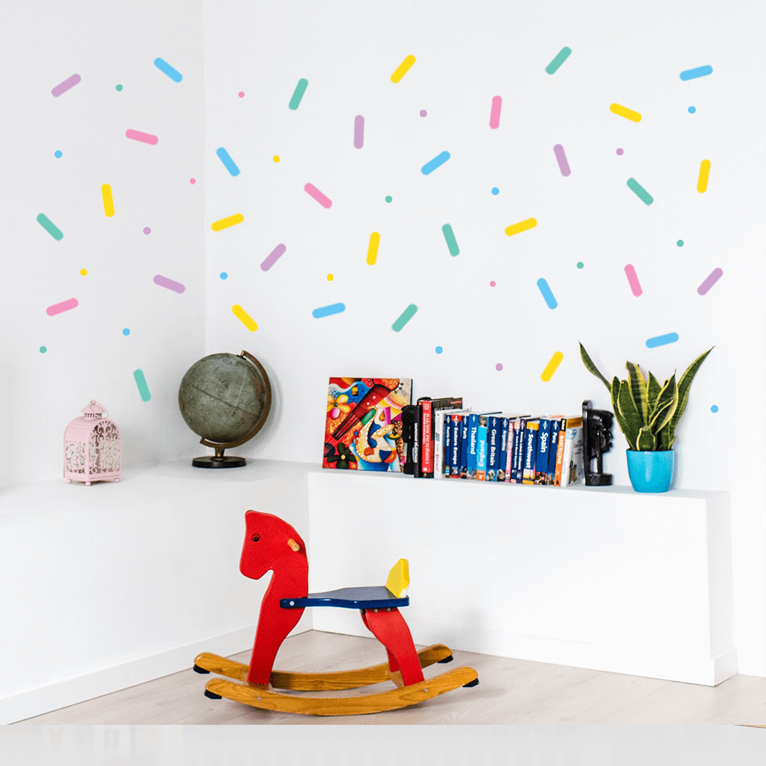 Confetti wall decal room stickers | Labels4school – Labels4School