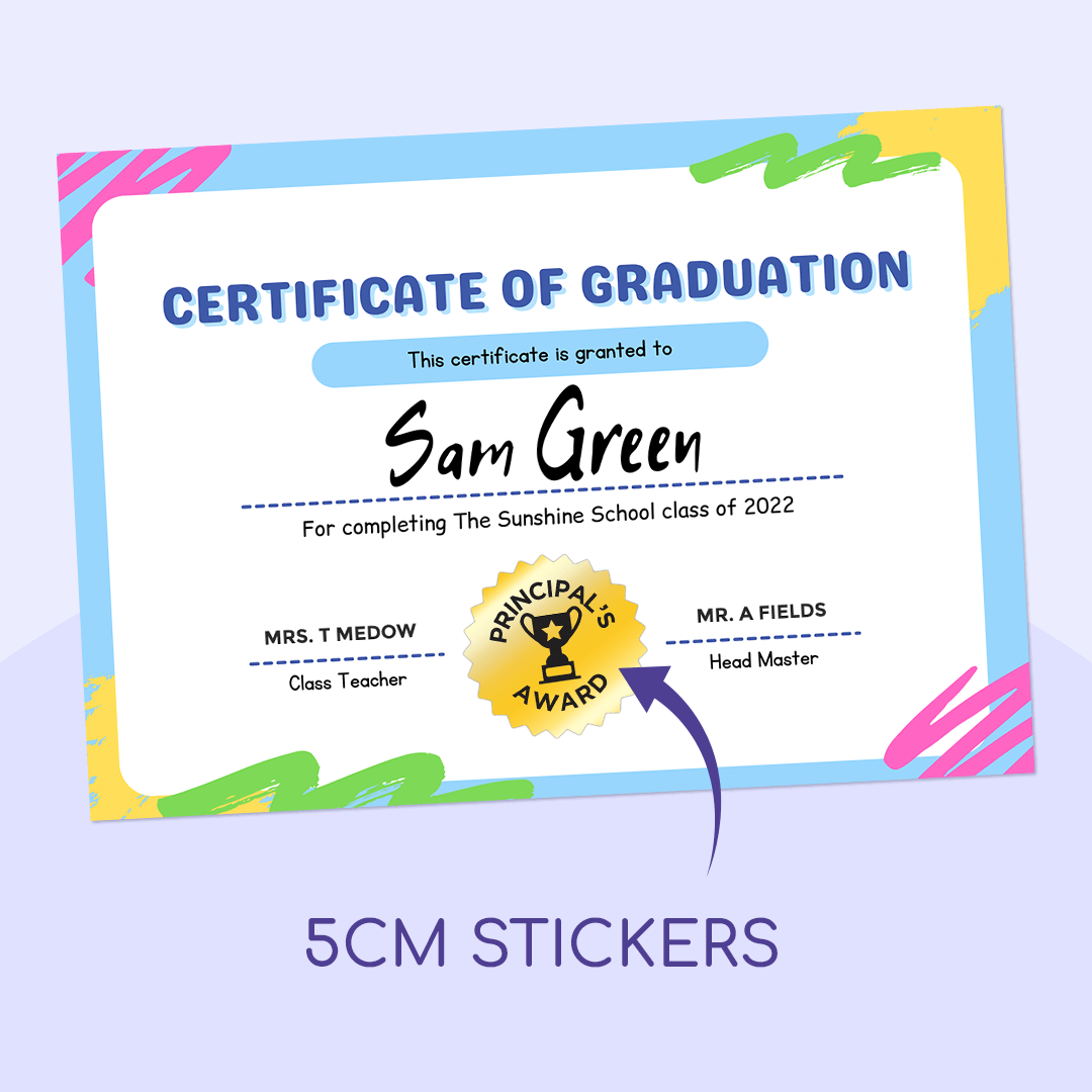 Large Principal Award Labels - 5cm Award Stickers | Labels4school ...