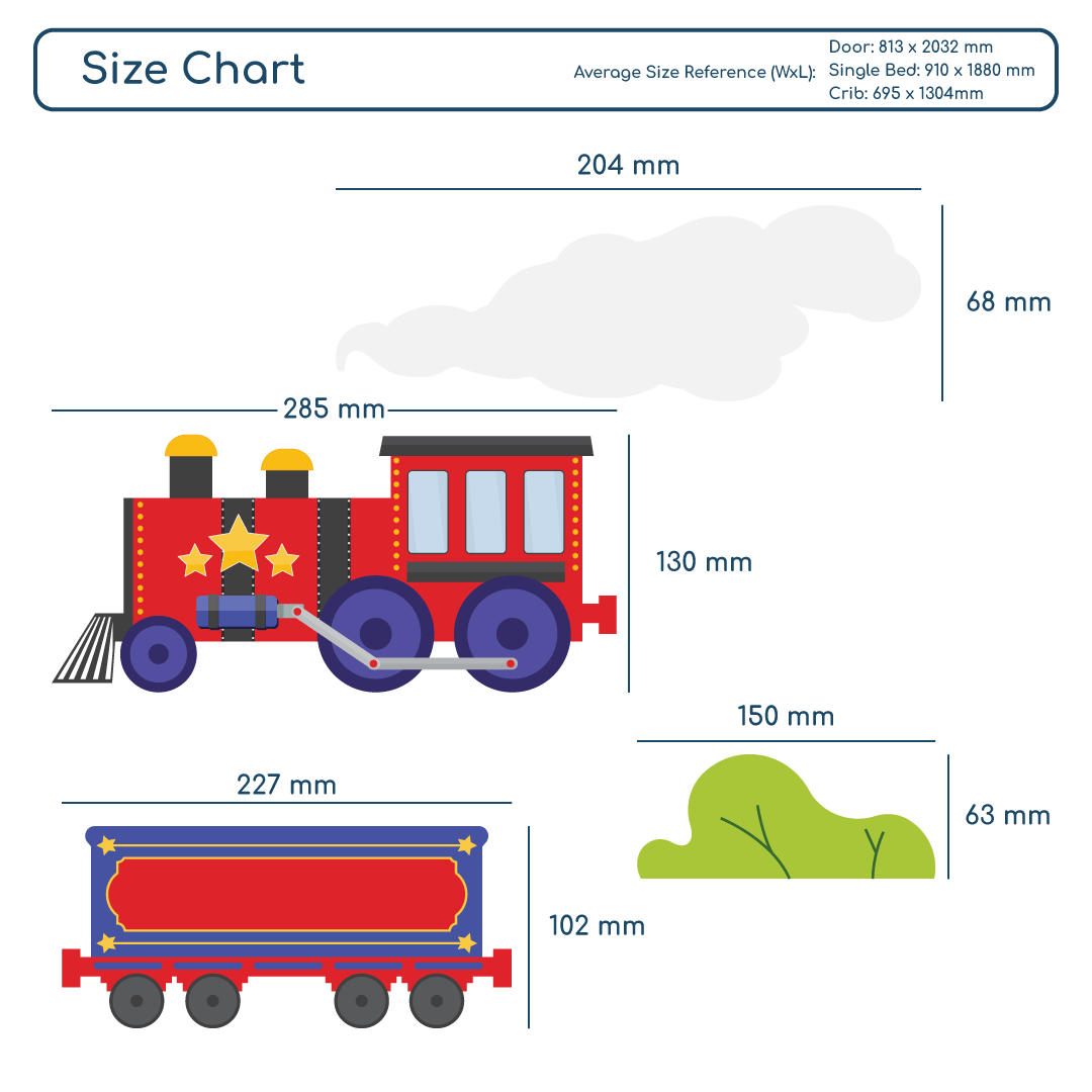 Trains custom wall decal room stickers | Labels4school – Labels4School