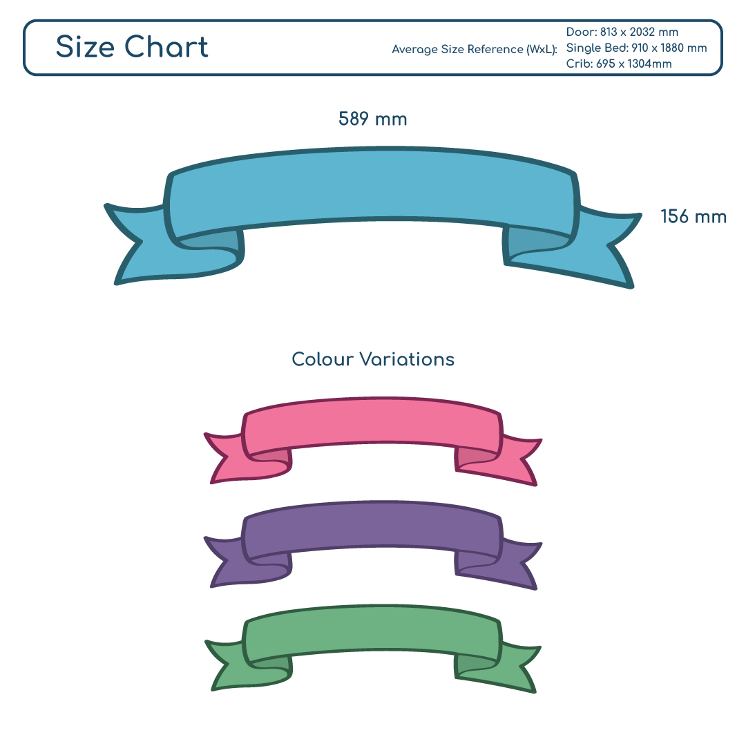 Banner – Pink custom wall decal room stickers | Labels4school ...