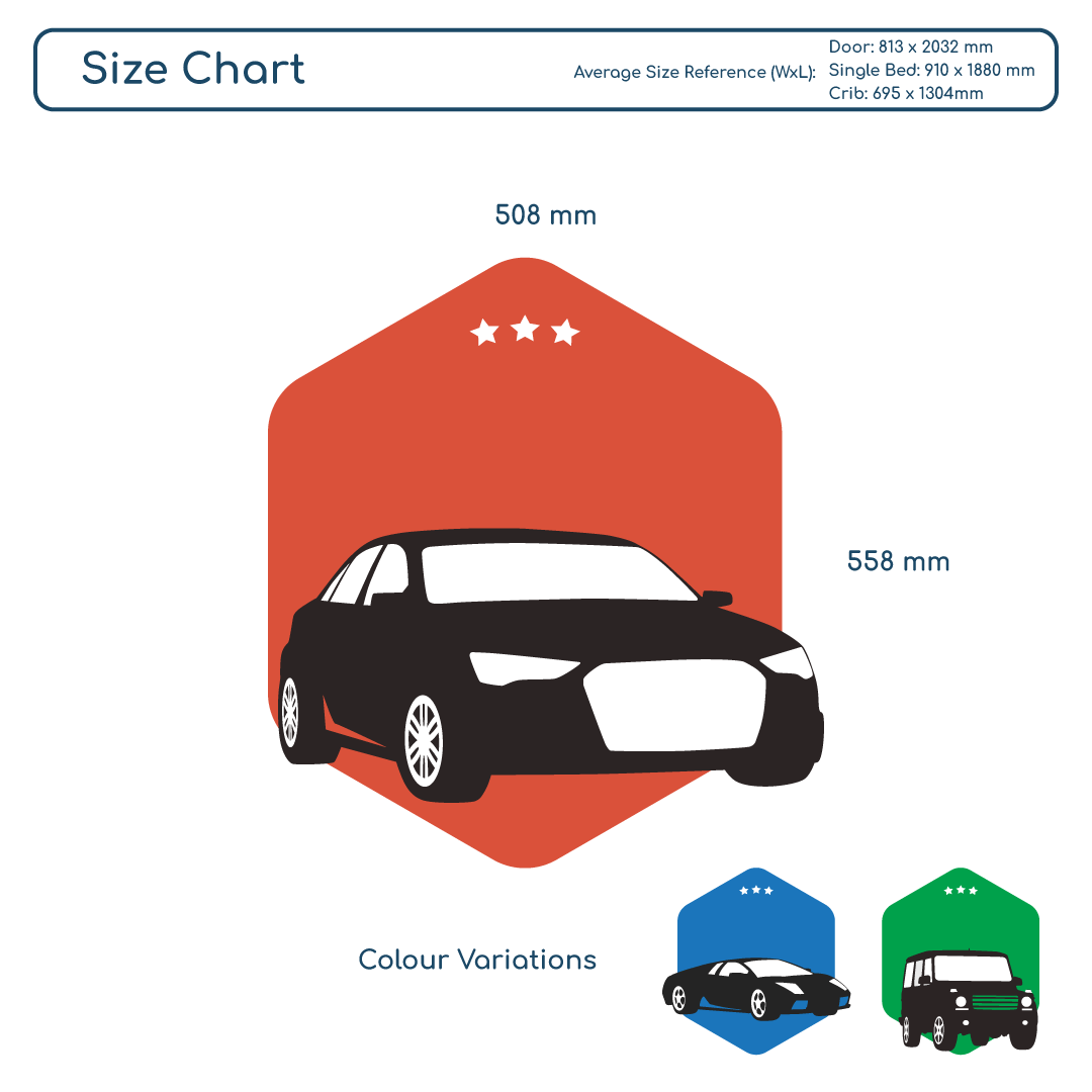 Car Personalised - Blue wall decal room stickers | Labels4school ...