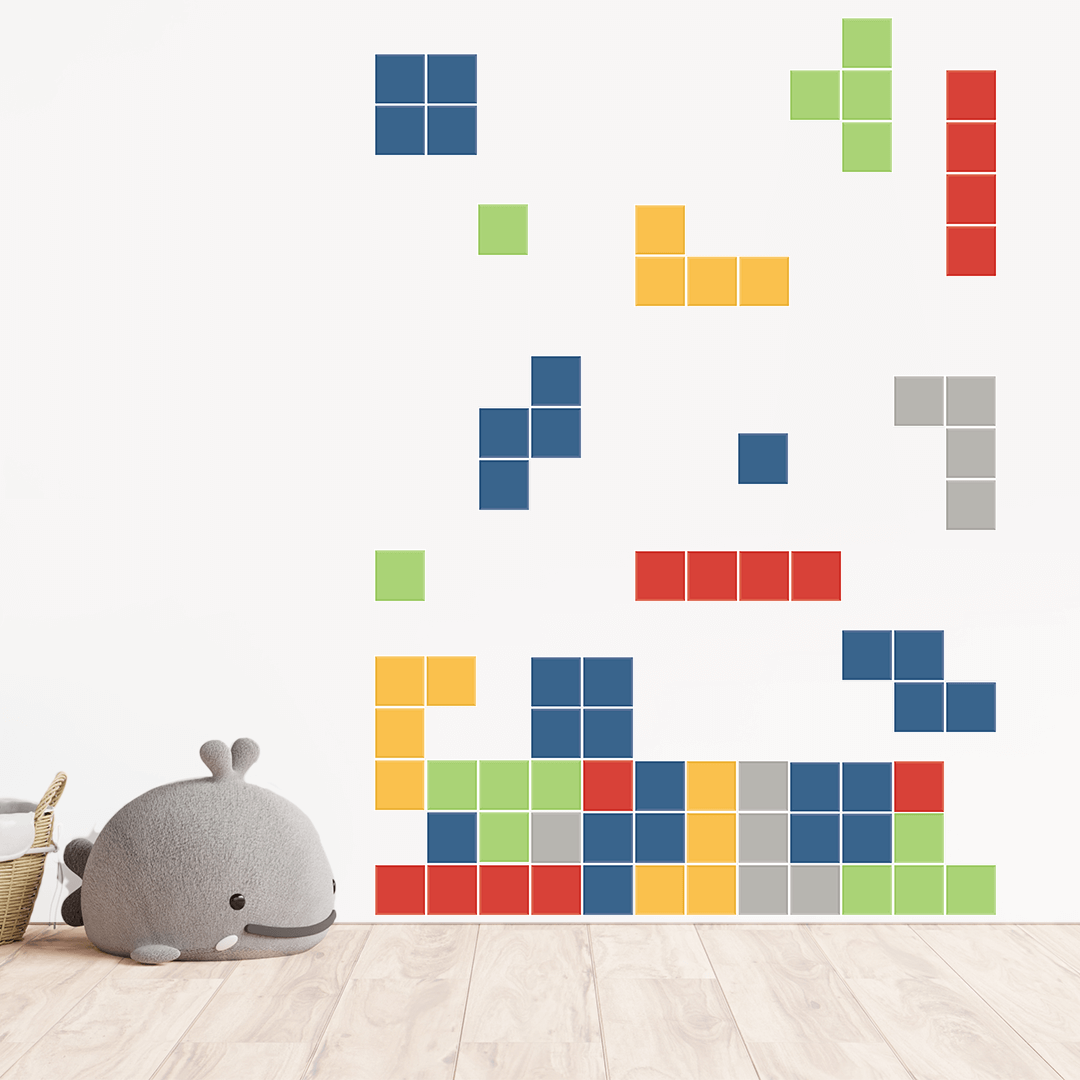 Tetris Blocks – Style 1 wall decal room stickers | Labels4school ...