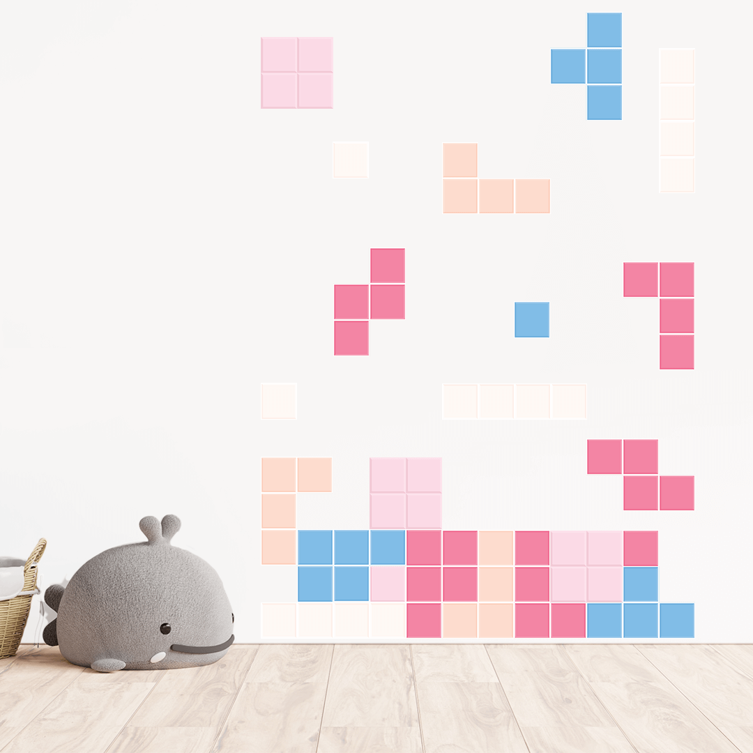 Tetris Blocks – Style 3 wall decal room stickers | Labels4school ...