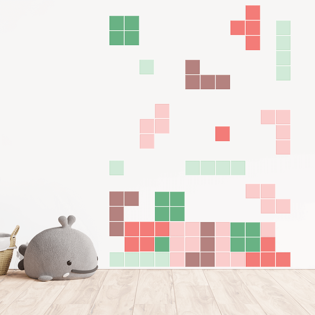 Tetris Blocks – Style 4 wall decal room stickers | Labels4school ...